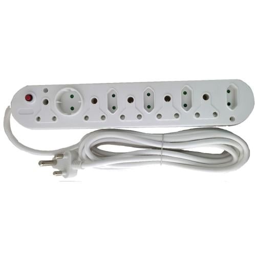 Alphacell 10-way Multiplug with 5m Extension - Sabyne.co.za